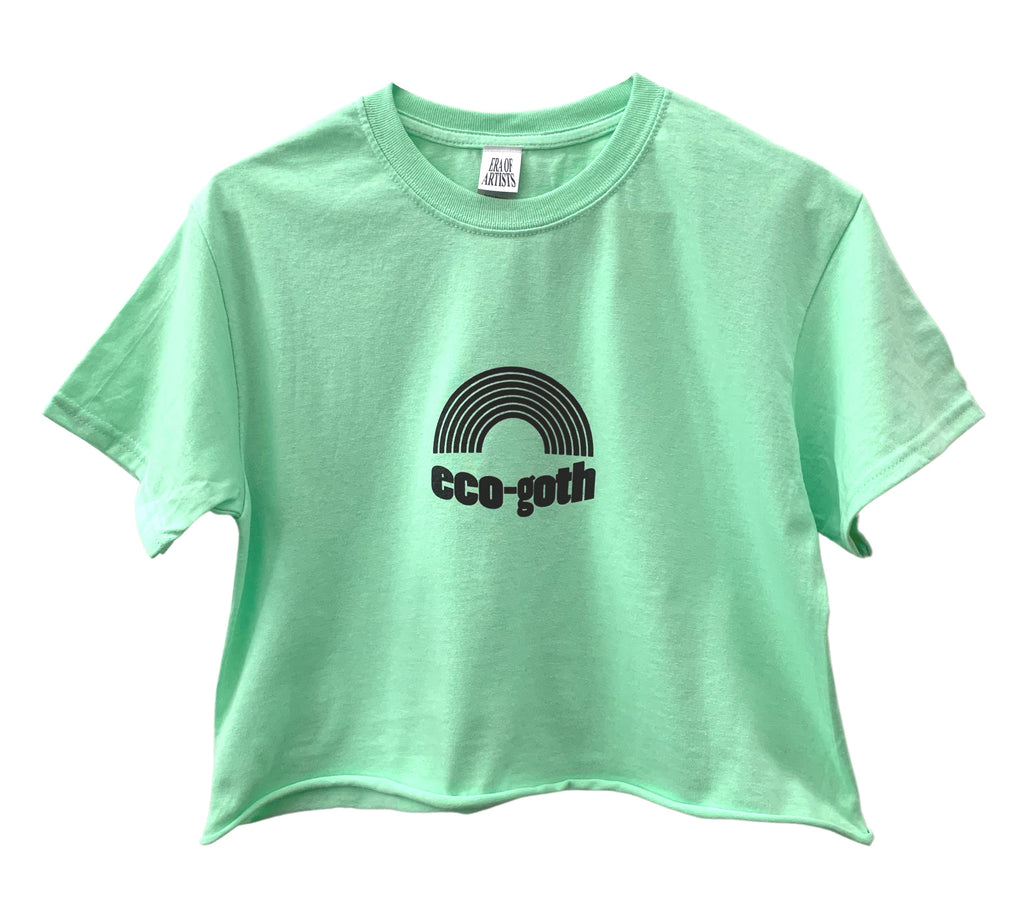 Eco Goth Mint Green Graphic Unisex Cropped Tee – Era of Artists
