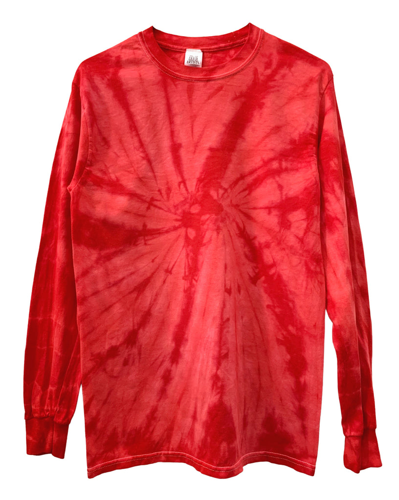 Cherry Red Tie-Dye Long Sleeve Unisex Tee – Era of Artists
